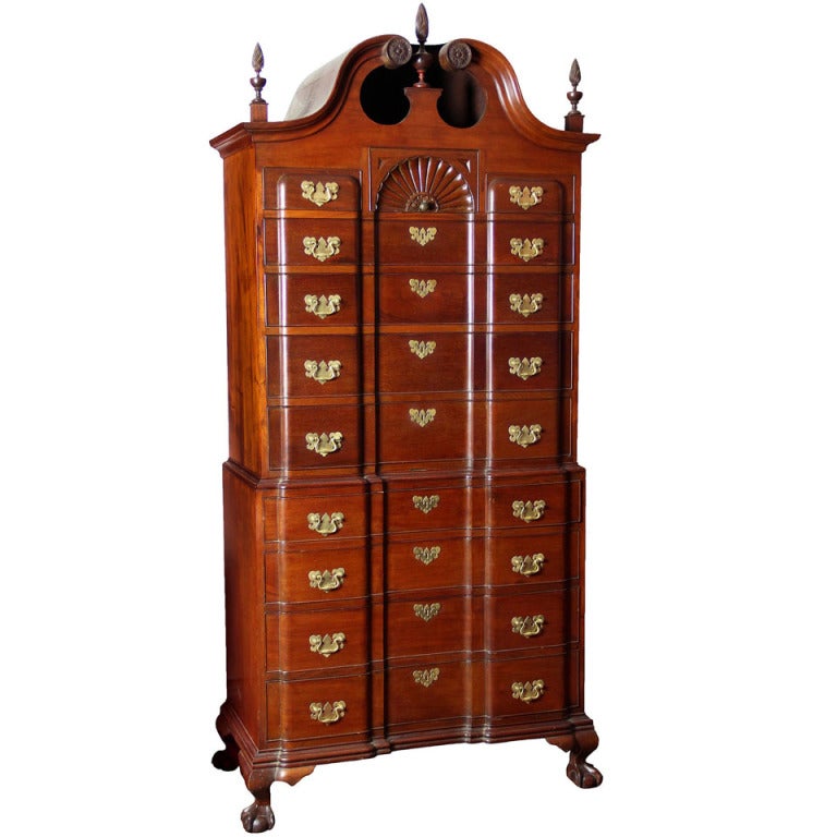 Centennial Chippendale Block Front Chest on Chest at 1stDibs ...