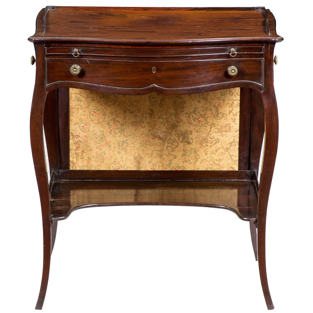 George III Mahogany Enclosed Pedestal Desk For Sale at 1stDibs