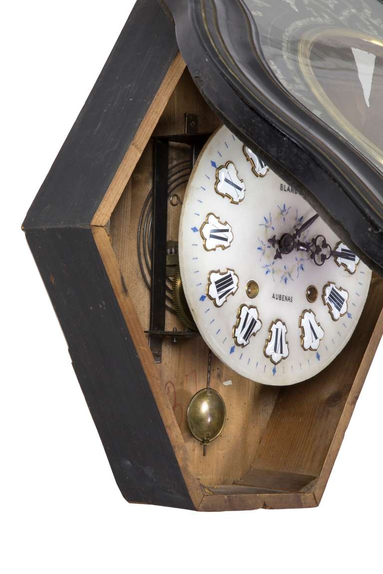 French 'Bakers' Wall Clock with Mother-of-Pearl Inlay, Late 19th ...