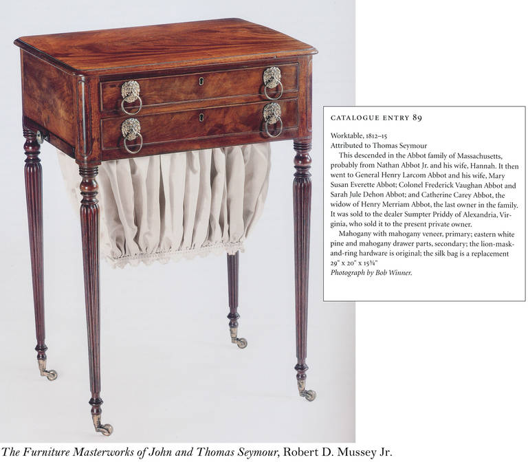Classic Work Table with Original Brasses For Sale at 1stDibs