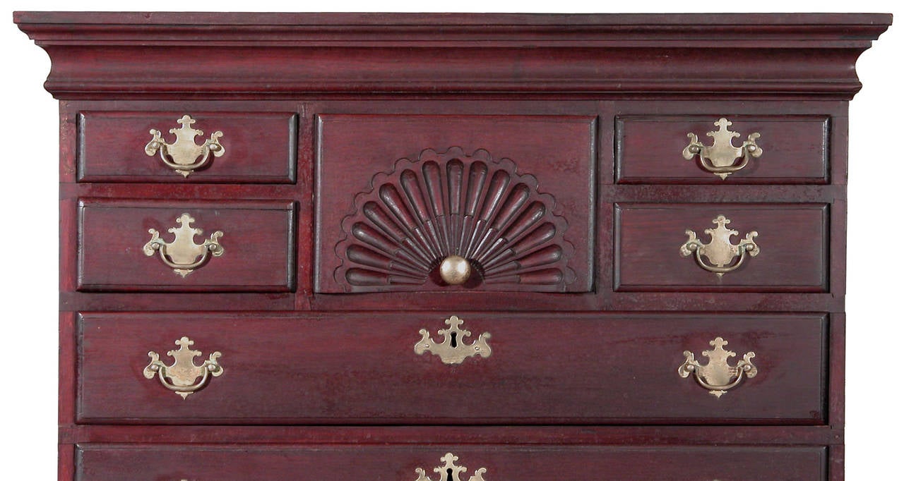 Mahogany Maple Chest on Frame with Shell, Dunlap Group, circa 1800 For ...