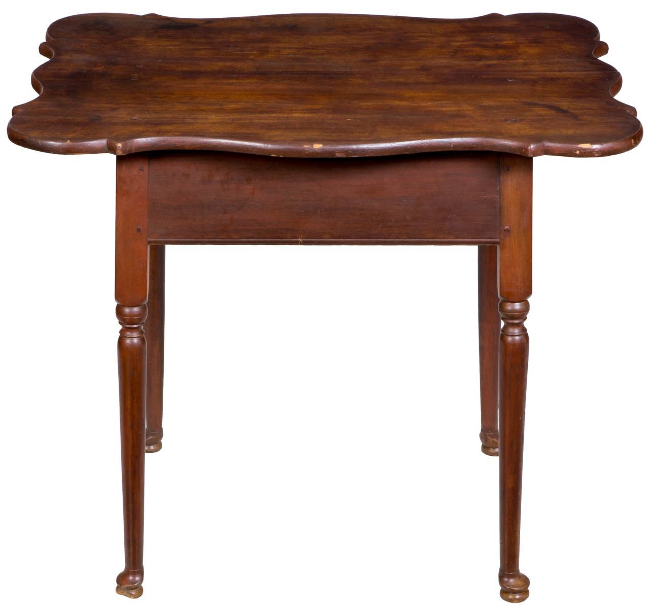 Rare Porringer Top Queen Anne Side Table with Single Drawer, circa 1750 ...