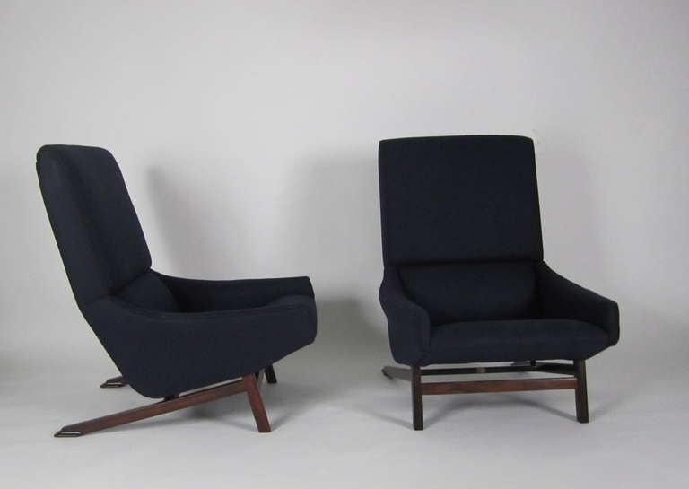 Gianfranco Frattini - Pair Of Lounge Chairs - Model #880 For Cassina at ...
