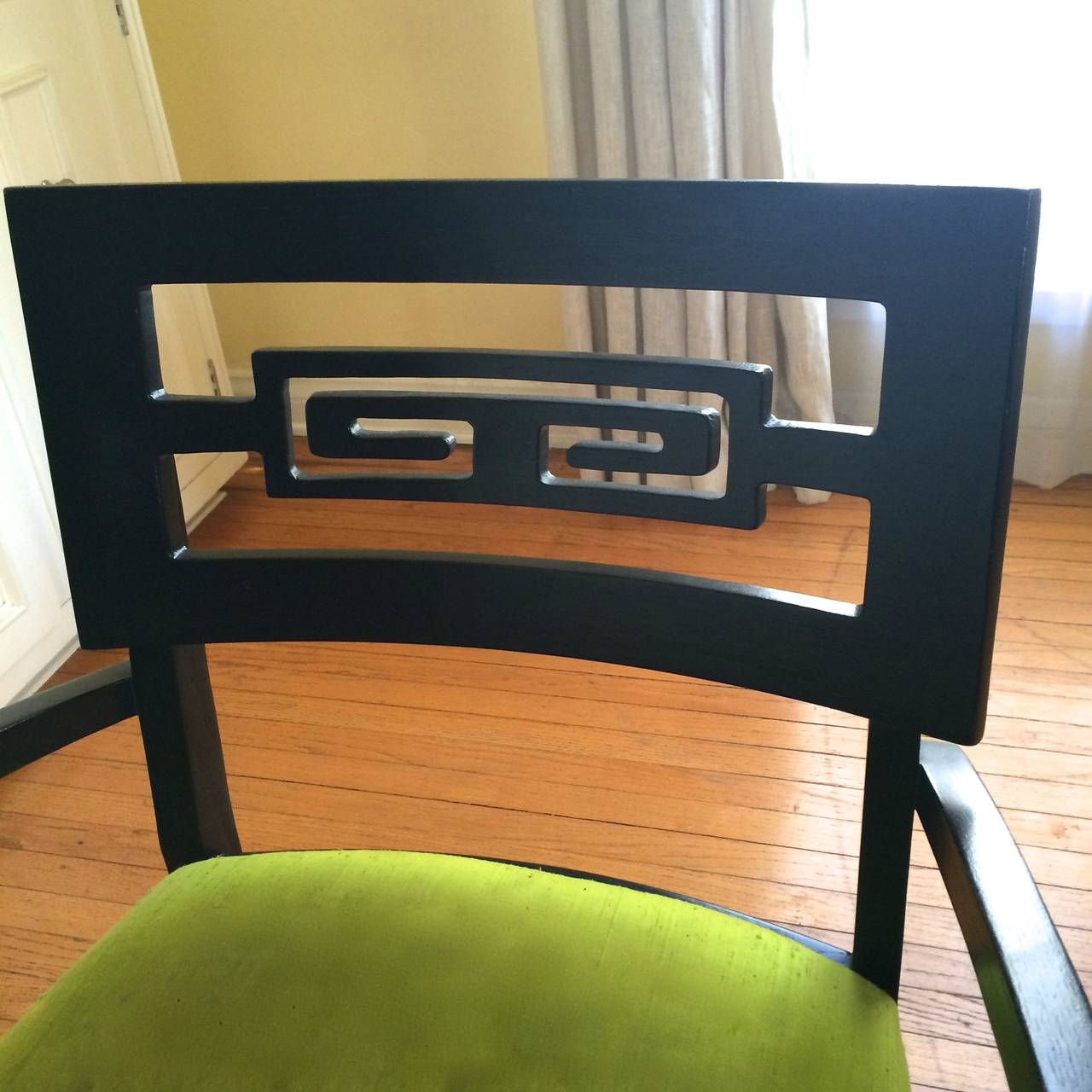 Six Mid-Century Greek Key Chairs at 1stDibs