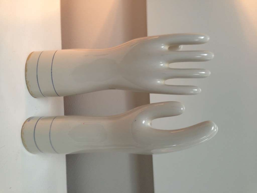 Pair of Vintage 1960's Porcelain Rubber Glove Molds For Sale at 1stDibs ...