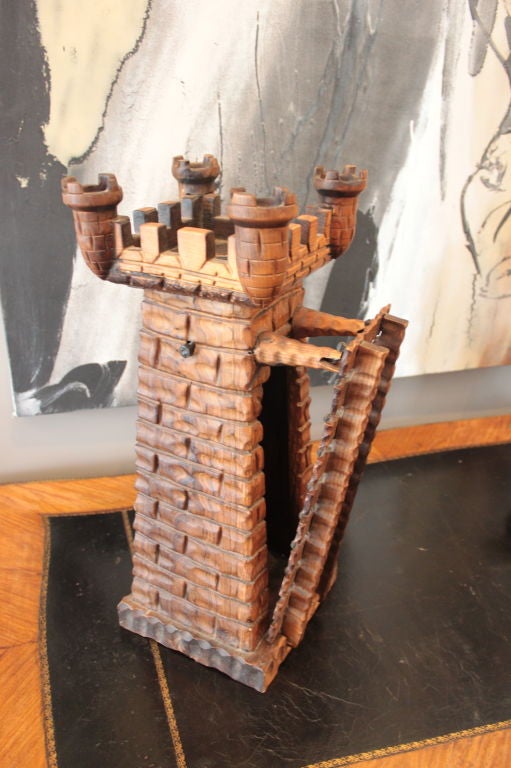 Hand Carved Wooden Working Draw Bridge at 1stDibs