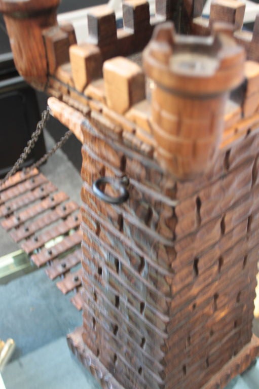 Hand Carved Wooden Working Draw Bridge at 1stDibs