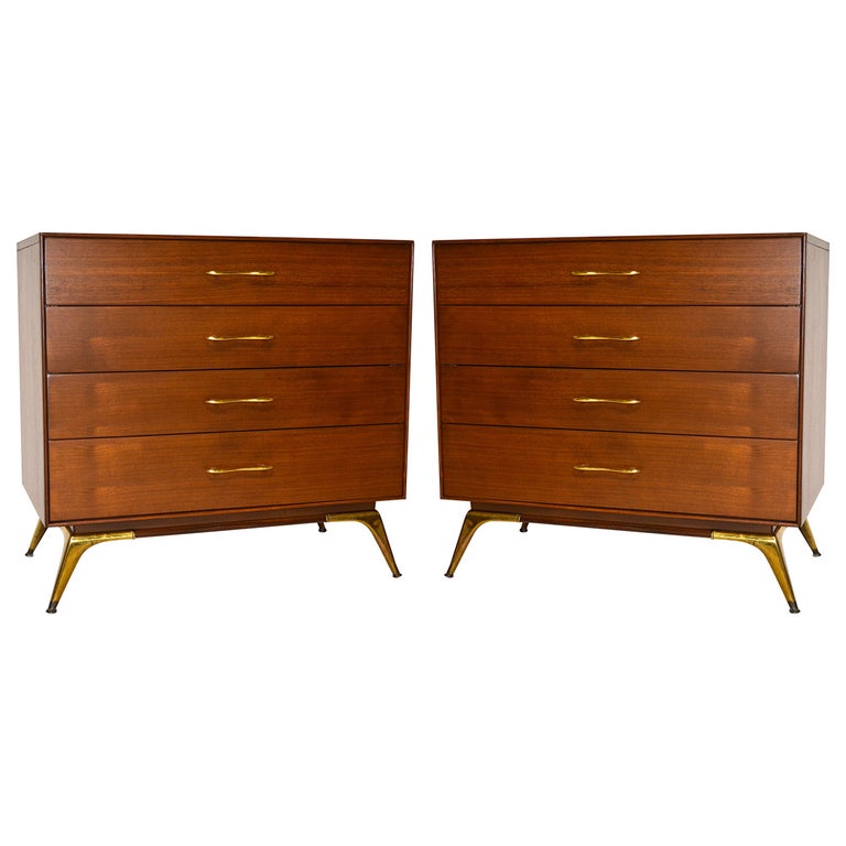 Pair of Mid-Century Chest of Drawers, at 1stDibs