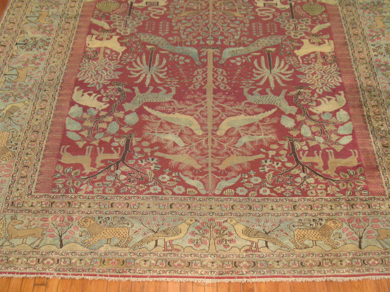 Persian Pictorial Animal Rug at 1stdibs