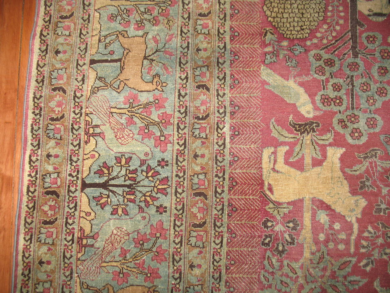 Persian Pictorial Animal Rug at 1stDibs | persian rug with animals ...