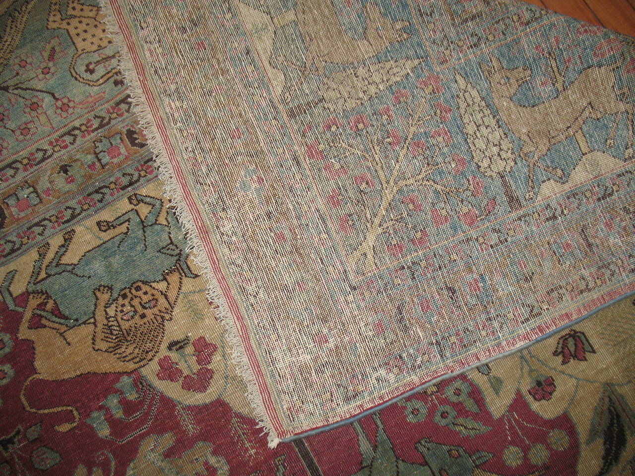 Persian Pictorial Animal Rug at 1stdibs