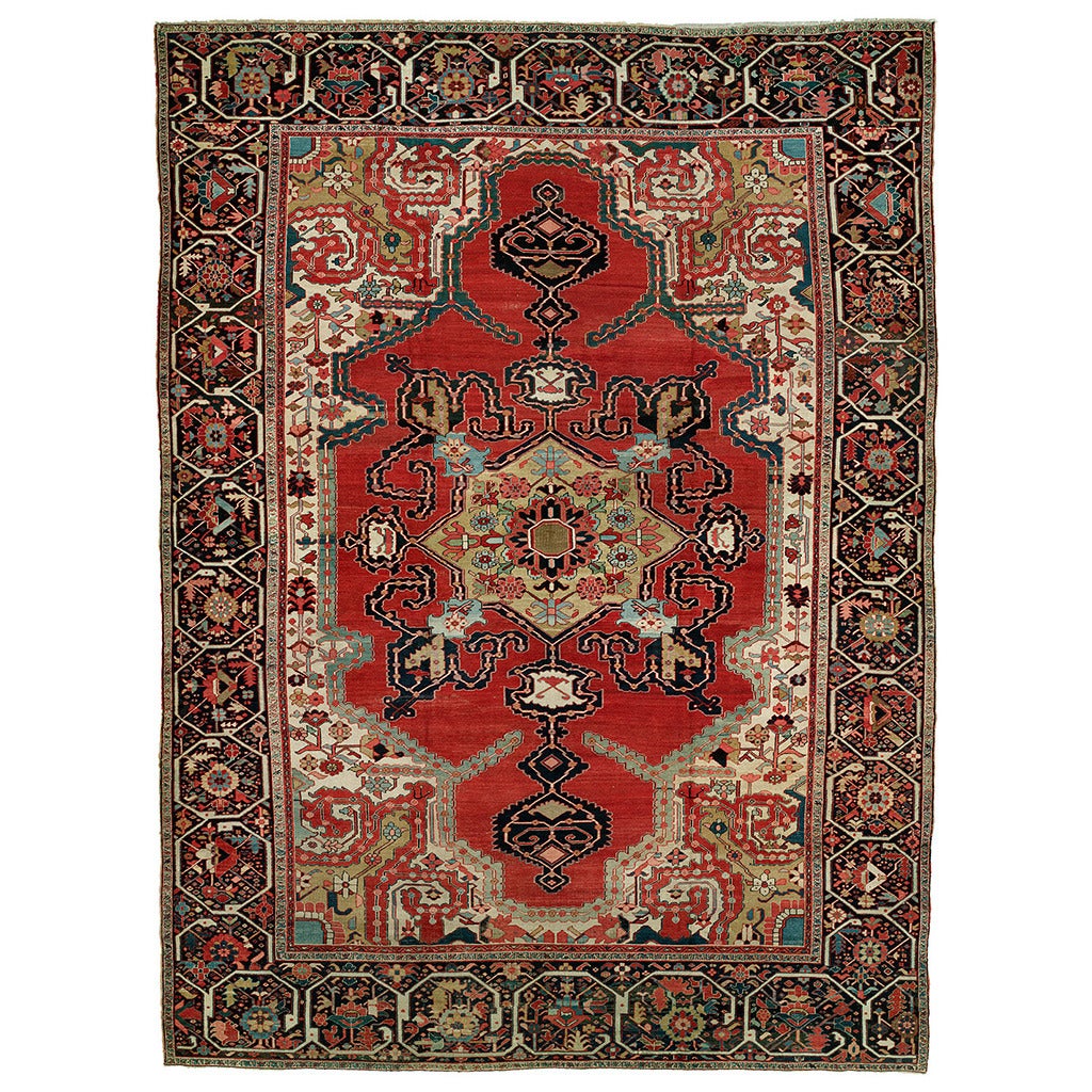 Antique Persian Serapi Rug at 1stDibs