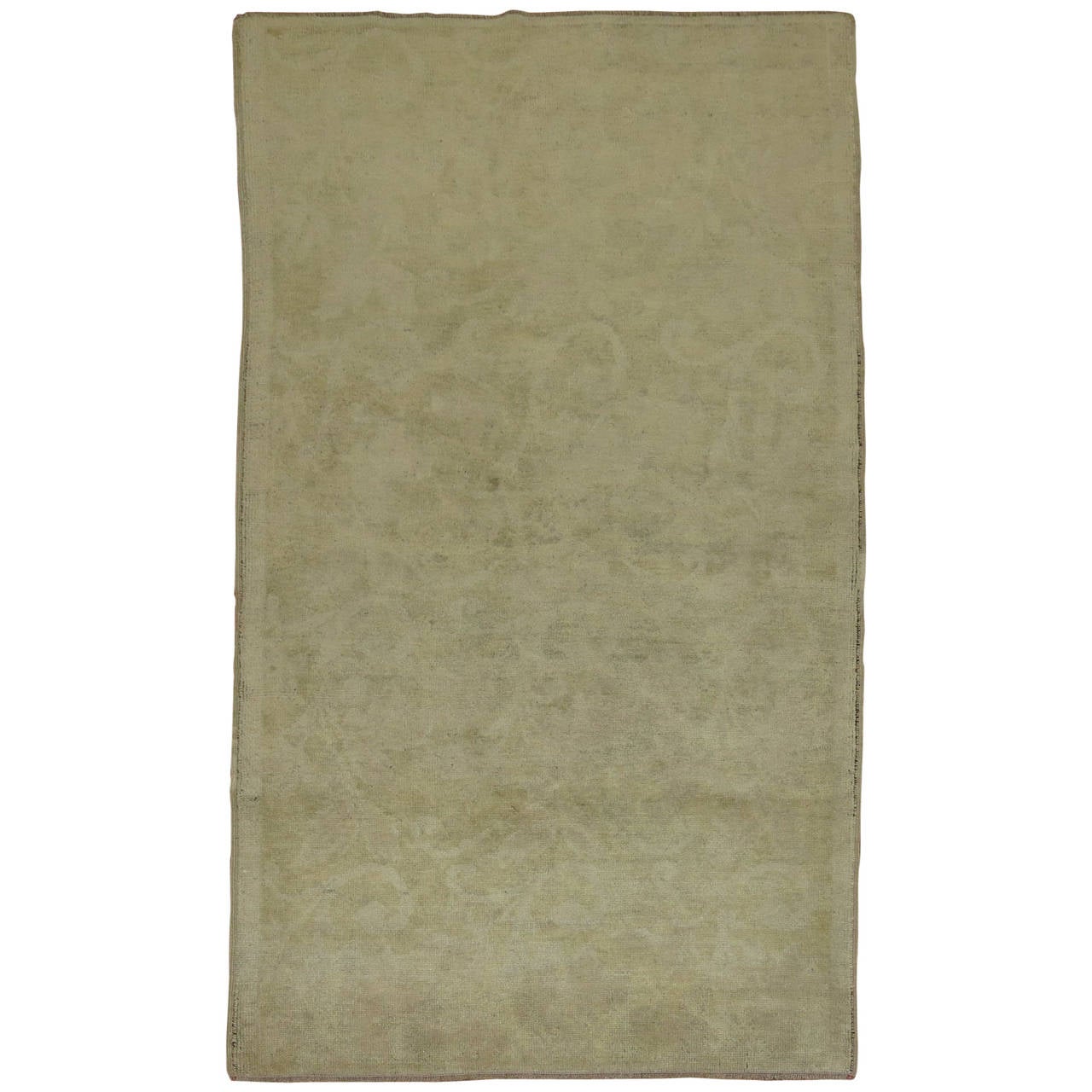 Pale Vintage Turkish Oushak Carpet For Sale at 1stdibs