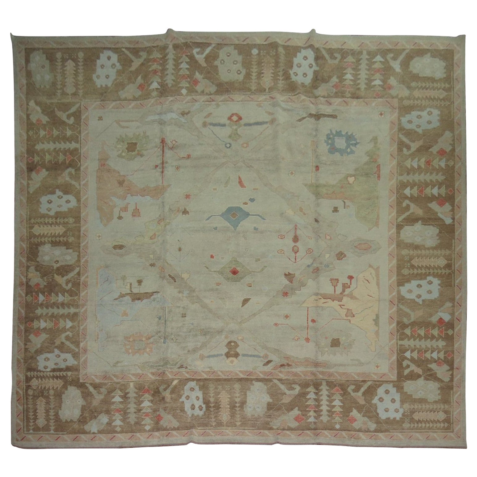Vintage Inspired Turkish Oushak For Sale at 1stDibs