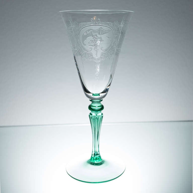Set of 8 Depression Era Goblets at 1stDibs