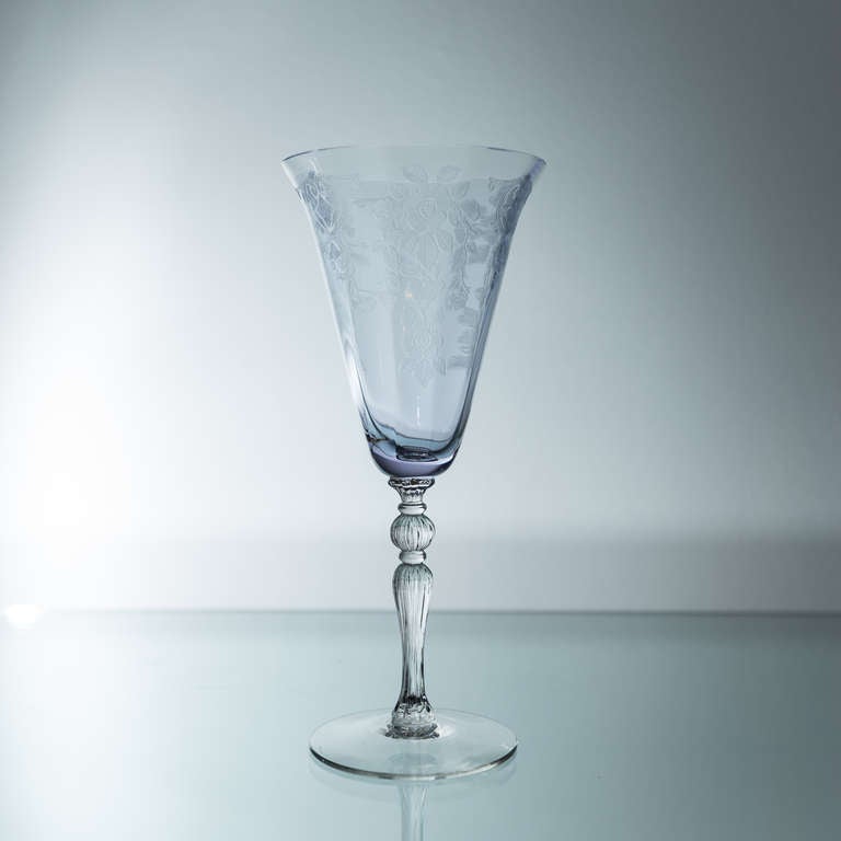 Set of 8 Depression Era Goblets For Sale at 1stDibs