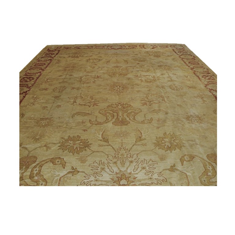 100% Wool Pakistan Peshawar Carpet at 1stDibs