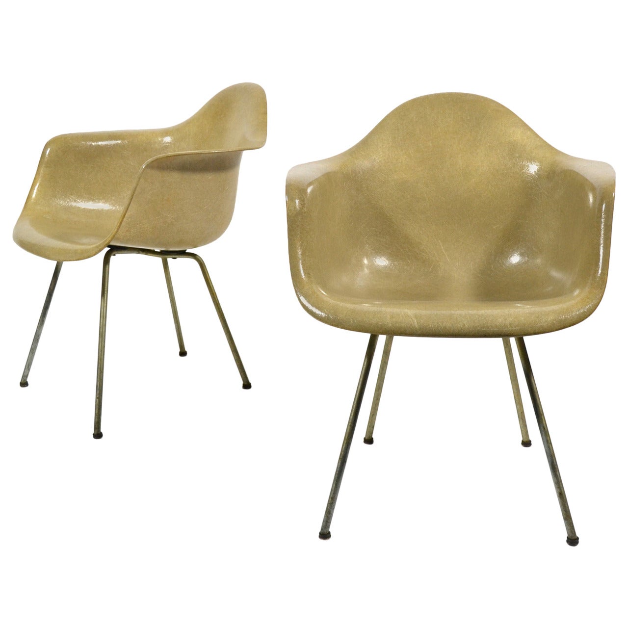 Pair of Eames SAX Armchairs by Zenith Plastics for Herman Miller at 1stDibs