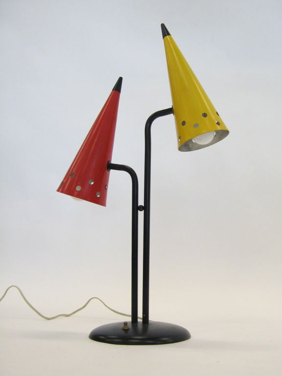 Laurel two head table lamp at 1stDibs