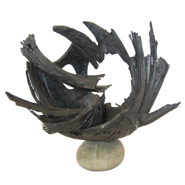 Charles Farkas brutalist sculpture “Head” at 1stDibs