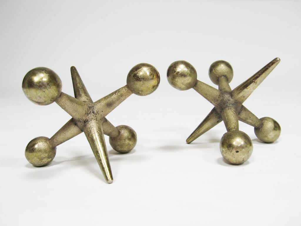 Brass Jack Bookends By Bill Curry For Design Line at 1stDibs