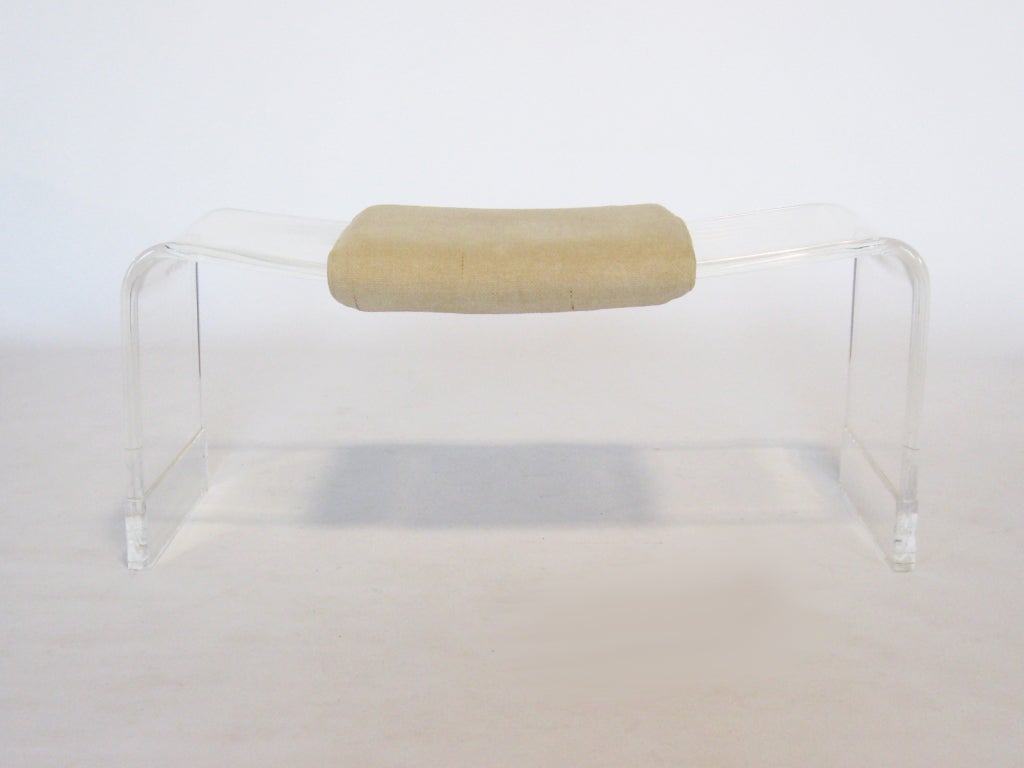 Lucite Wave-Form Bench at 1stDibs