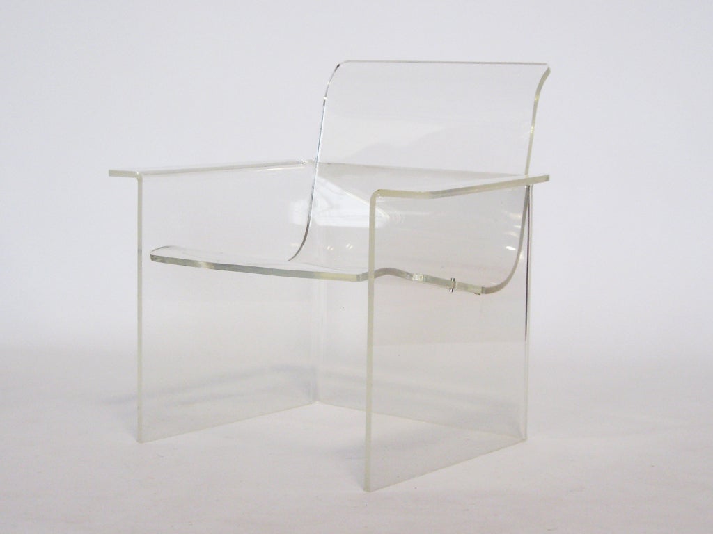 "Invisible" Lucite Lounge Chair at 1stDibs