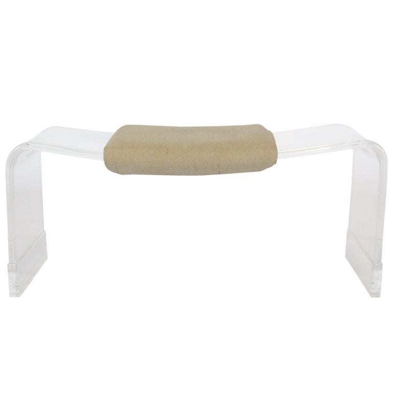 Lucite Wave-Form Bench at 1stDibs