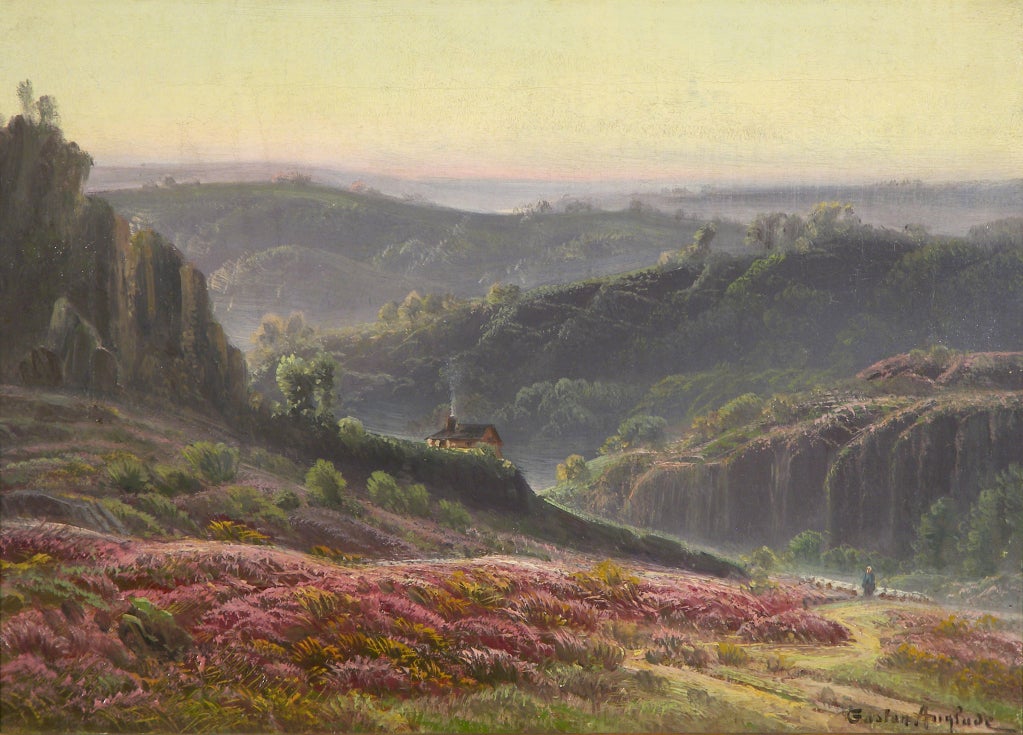 "Figure dans le Paysages" by Gaston Vincent Anglade at 1stDibs