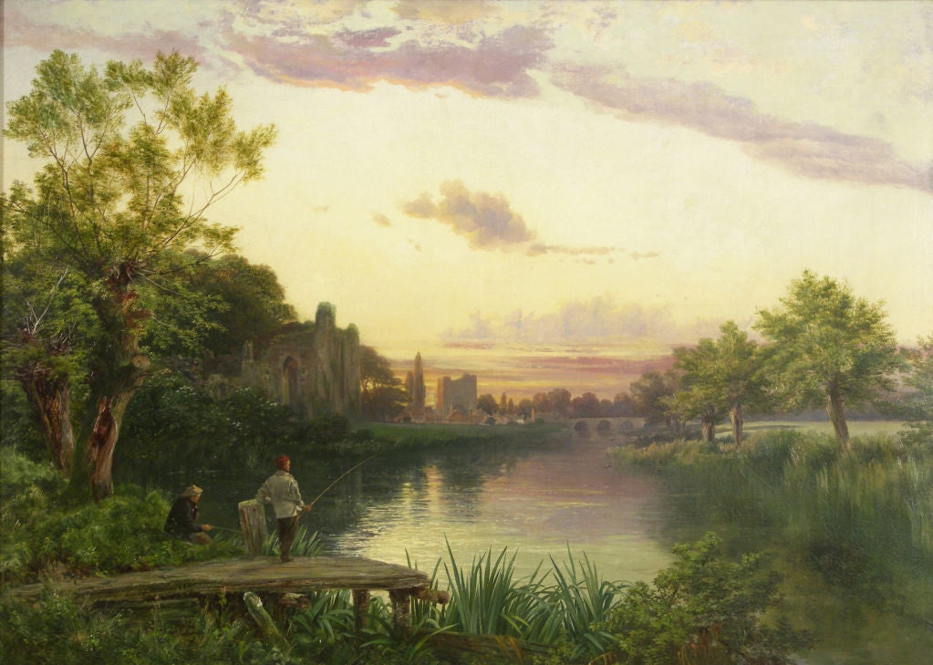 "Fishing along the River" by Joseph Paul Pettitt For Sale at 1stDibs ...