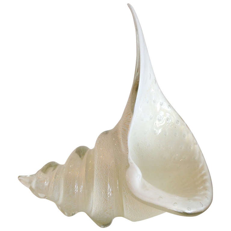 Barbini Conch Shell Bowl For Sale at 1stDibs