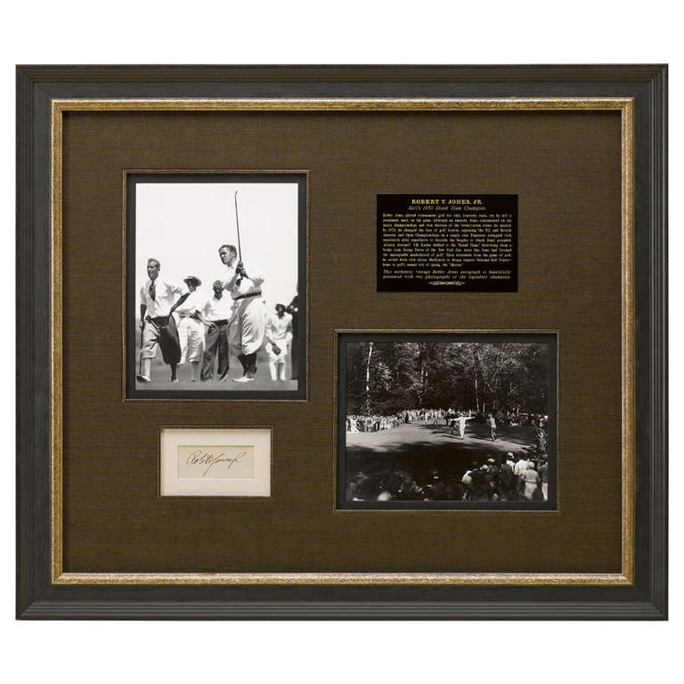 Bobby Jones Vintage Autograph 1930 Grand Slam Golf Champion at 1stDibs