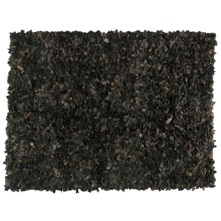 Jack Lenor Larsen Hand -Loomed Leather Carpet at 1stDibs