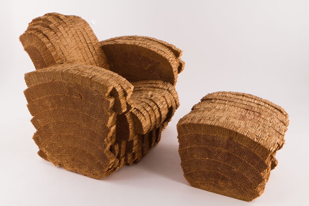 Frank O. Gehry "Little Beaver" chair and ottoman at 1stDibs | frank ...