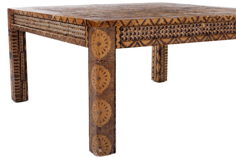 Karl Springer Batik Coffee Table at 1stDibs