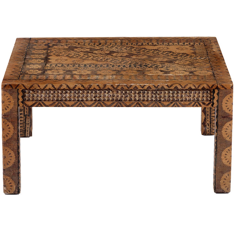 Karl Springer Batik Coffee Table at 1stDibs