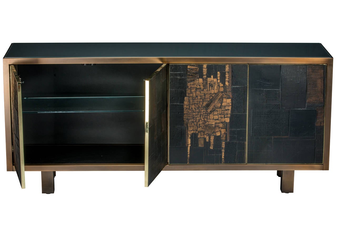 Pia Manu Sculpted Bronze Sideboard at 1stDibs