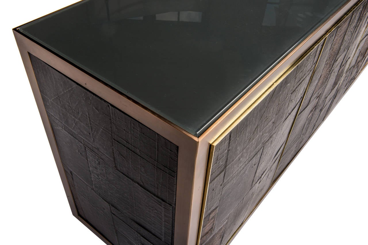 Pia Manu Sculpted Bronze Sideboard at 1stDibs