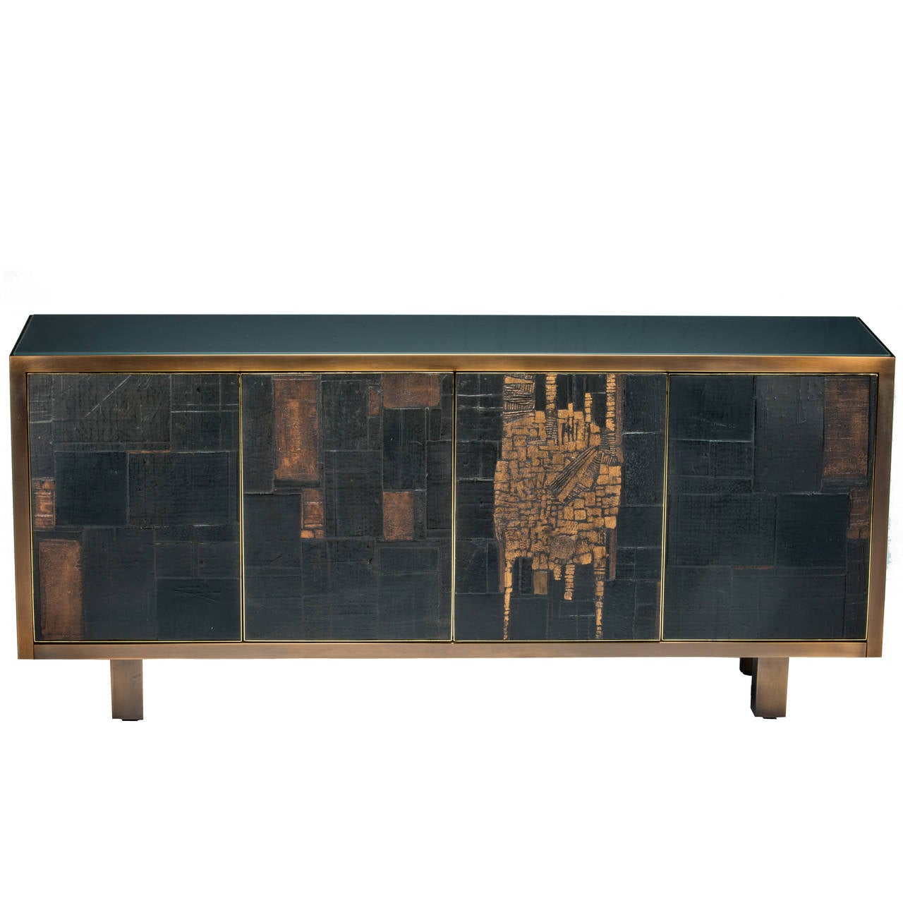 Pia Manu Sculpted Bronze Sideboard at 1stDibs