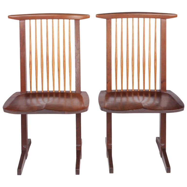 Pair Of Conoid Chairs By George Nakashima at 1stDibs