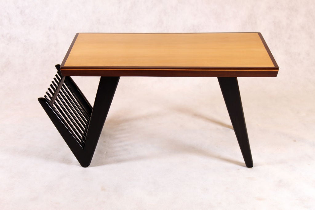 1950s Side table with magazine rack For Sale at 1stDibs