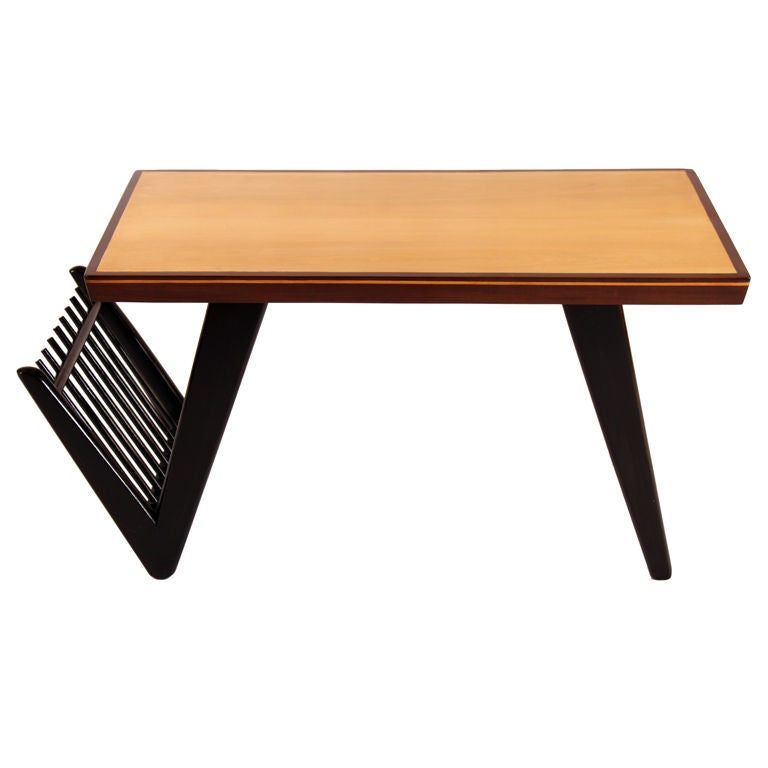 1950s Side table with magazine rack For Sale at 1stDibs