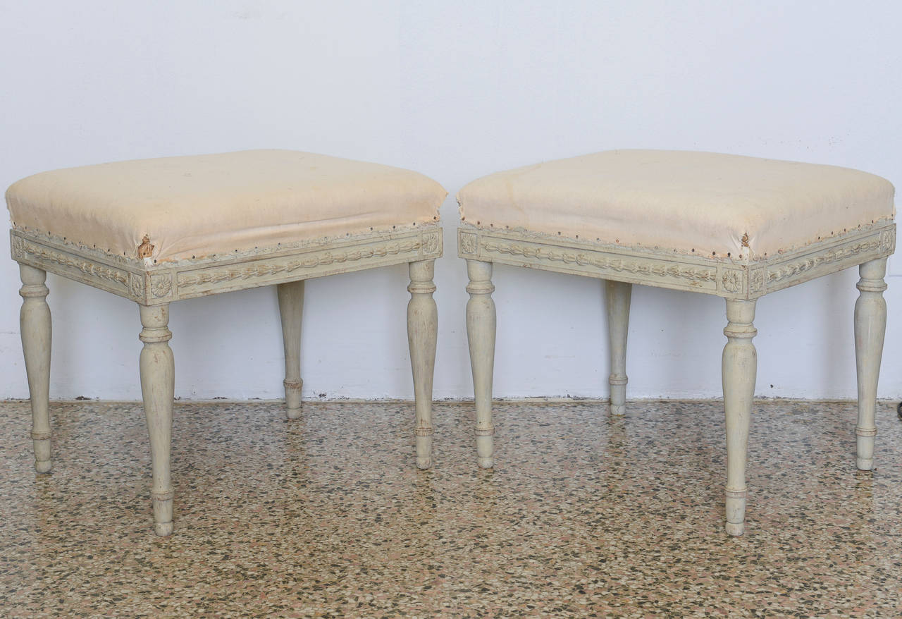 Early 19th Century Antique Swedish Gustavian Stools at 1stDibs