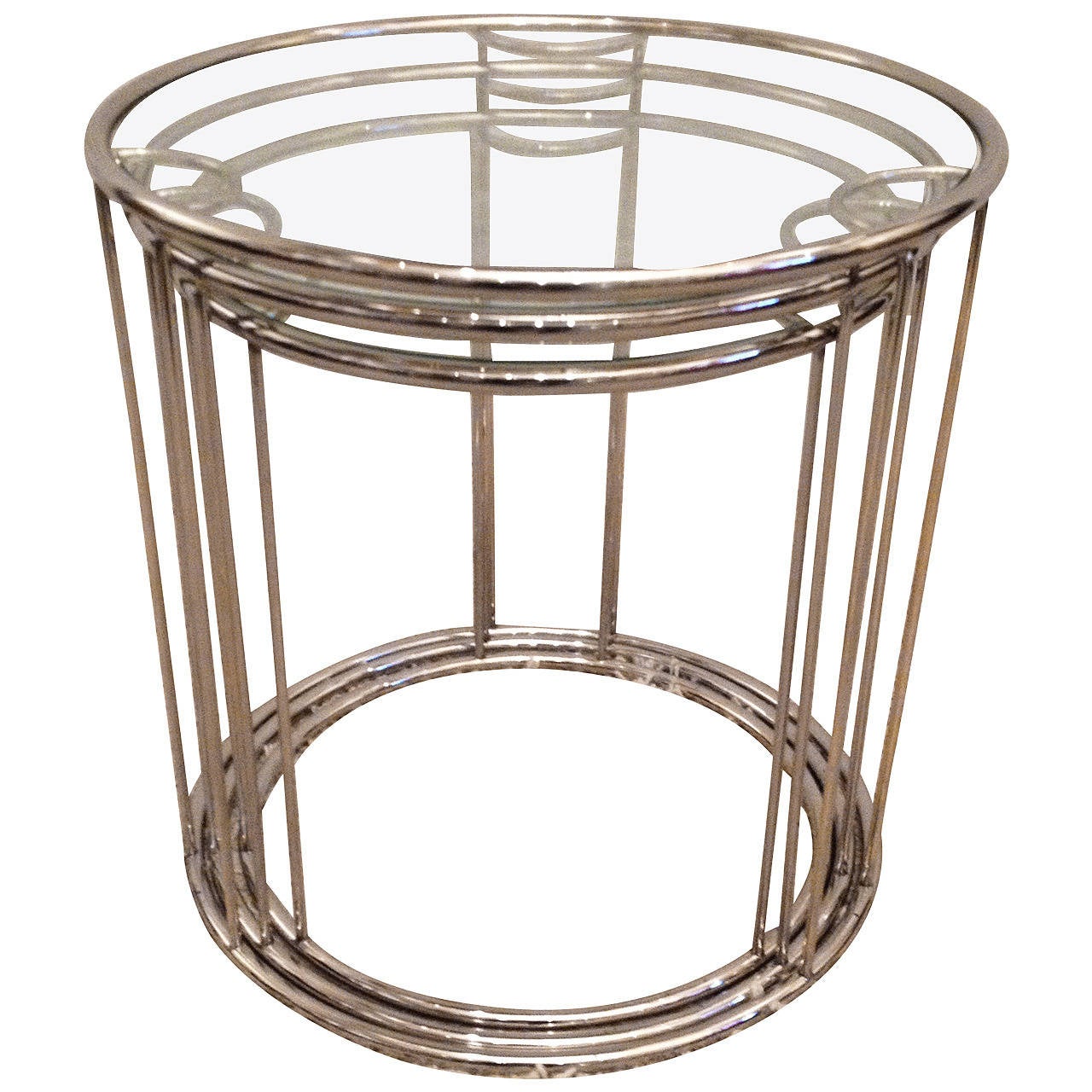 Set of Three Polished Chrome Tables at 1stDibs