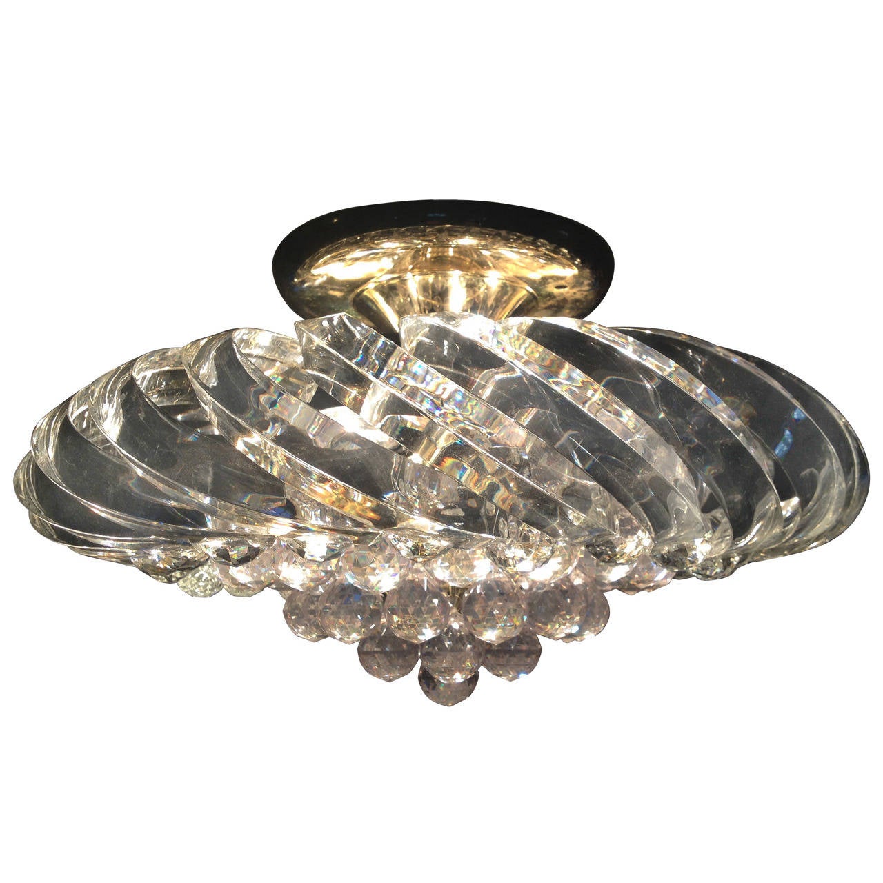 Lucite Swirl Ceiling Fixture at 1stDibs