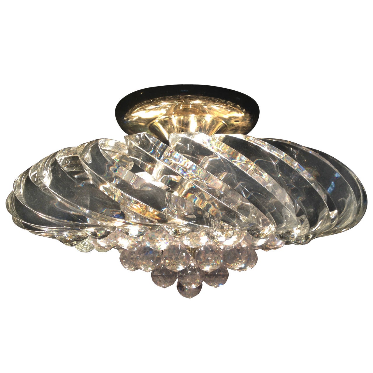 Lucite Swirl Ceiling Fixture at 1stDibs