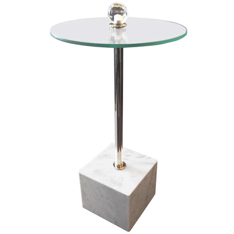 Petite Drinks Table with Marble Base at 1stDibs