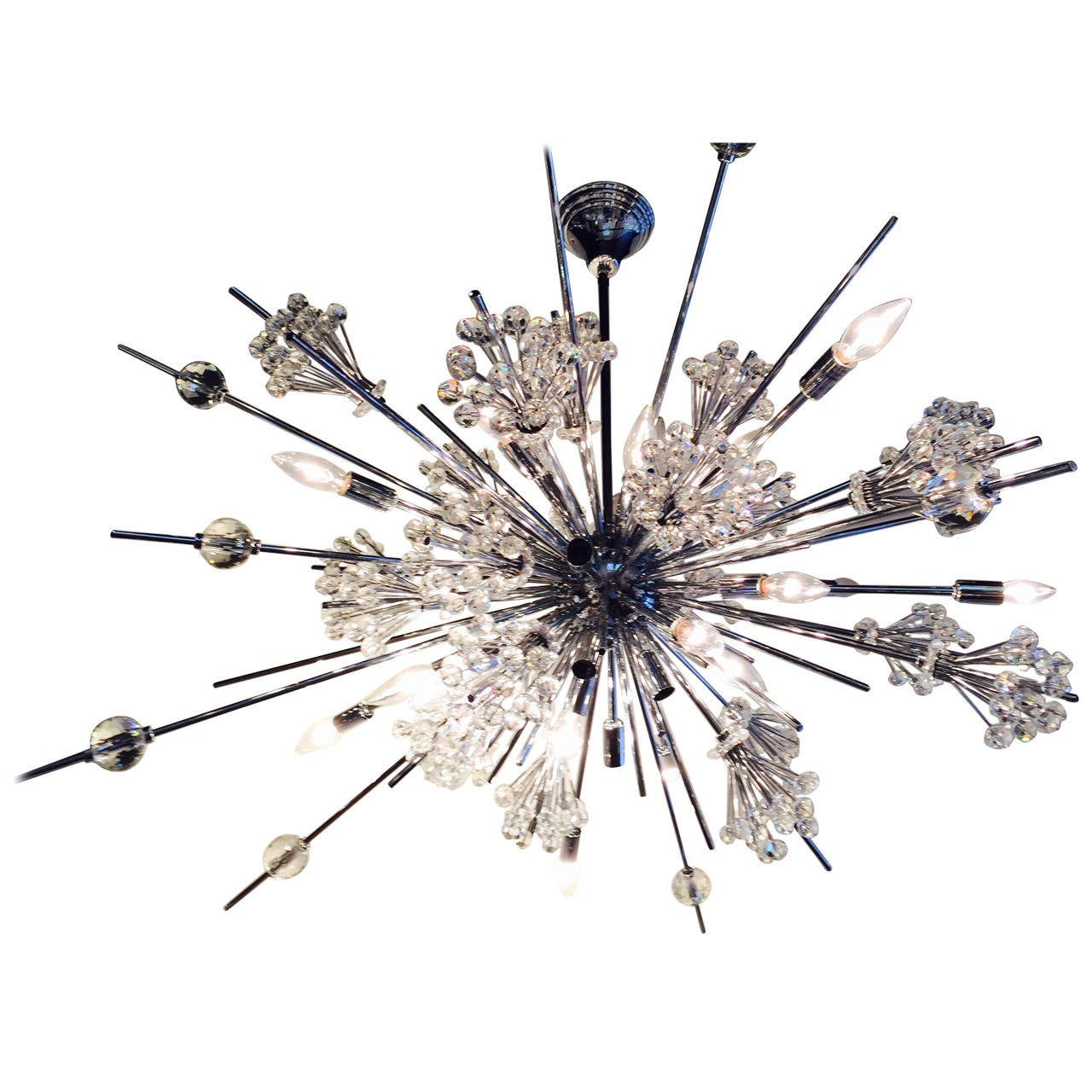 Large Sputnik Crystal Chandelier at 1stDibs