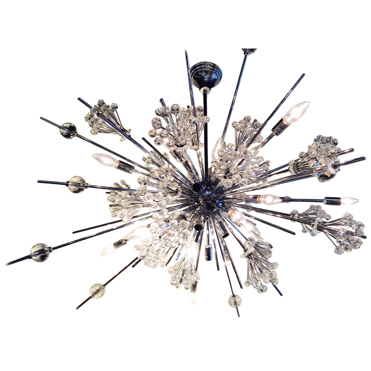 Large Sputnik Crystal Chandelier at 1stDibs
