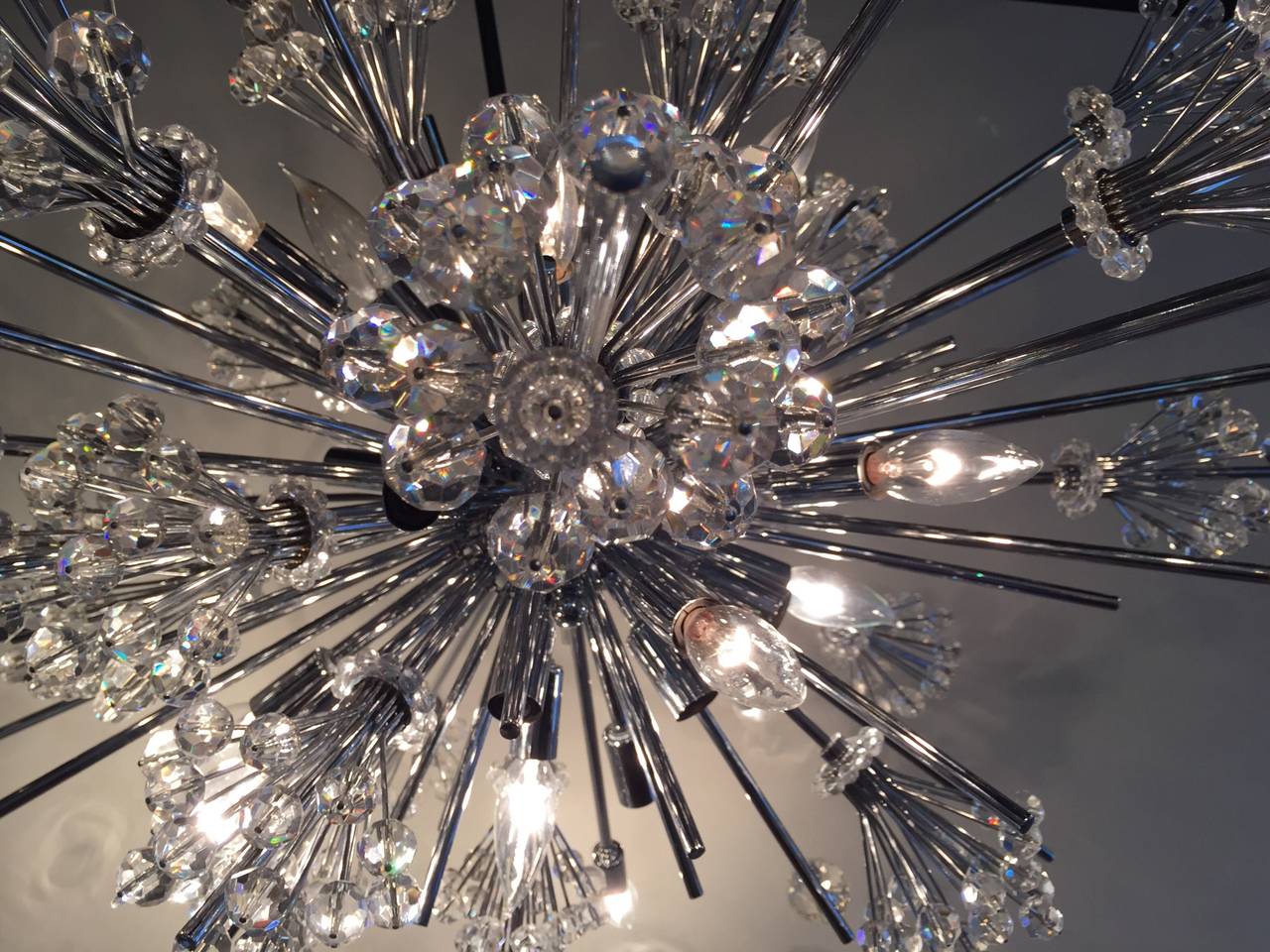 Large Sputnik Crystal Chandelier at 1stDibs